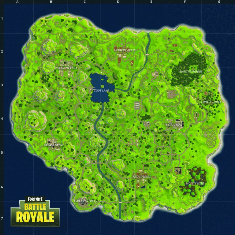 fortnite battle royale map